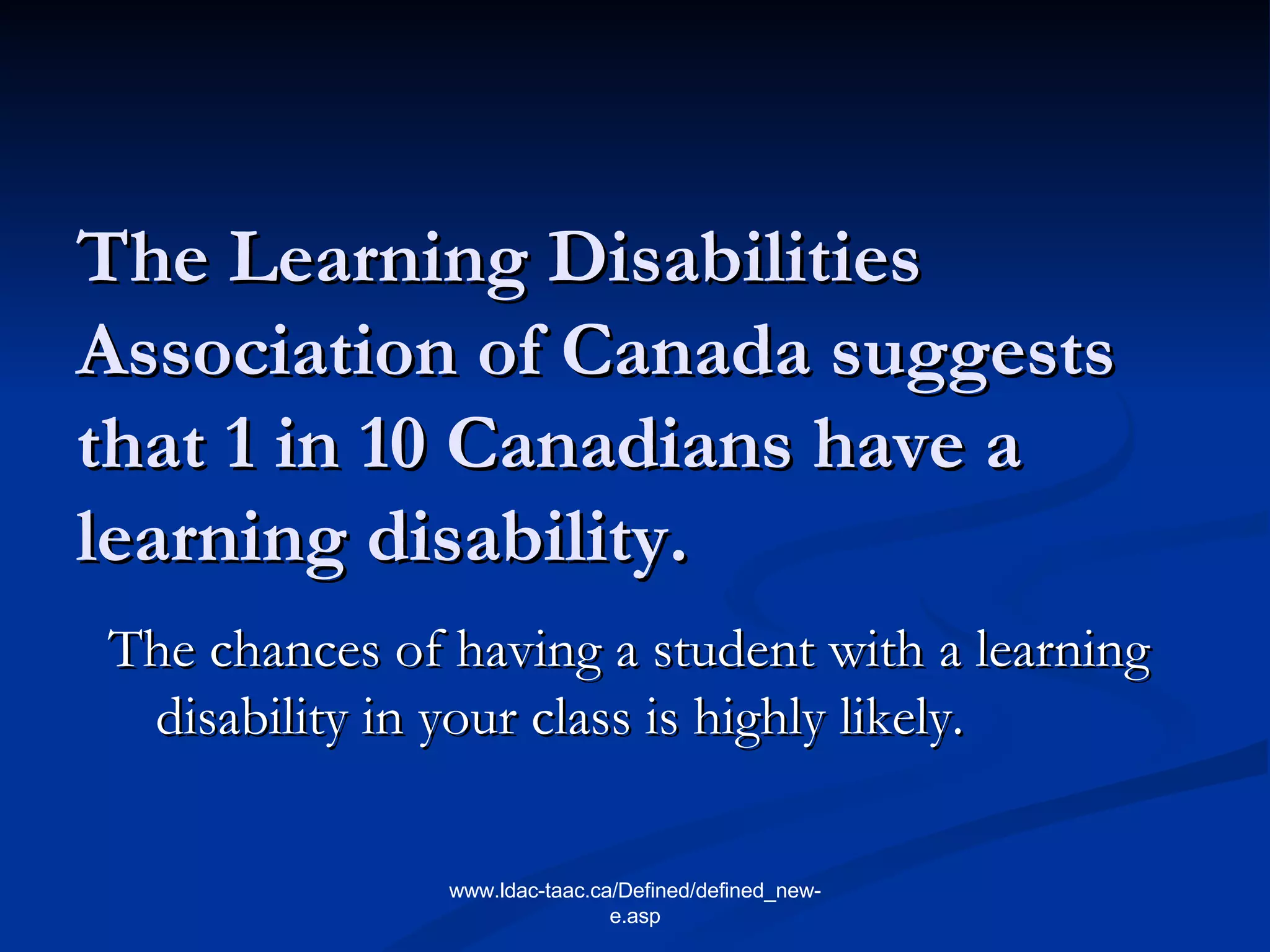 Learning Disabilities With Video | PPT