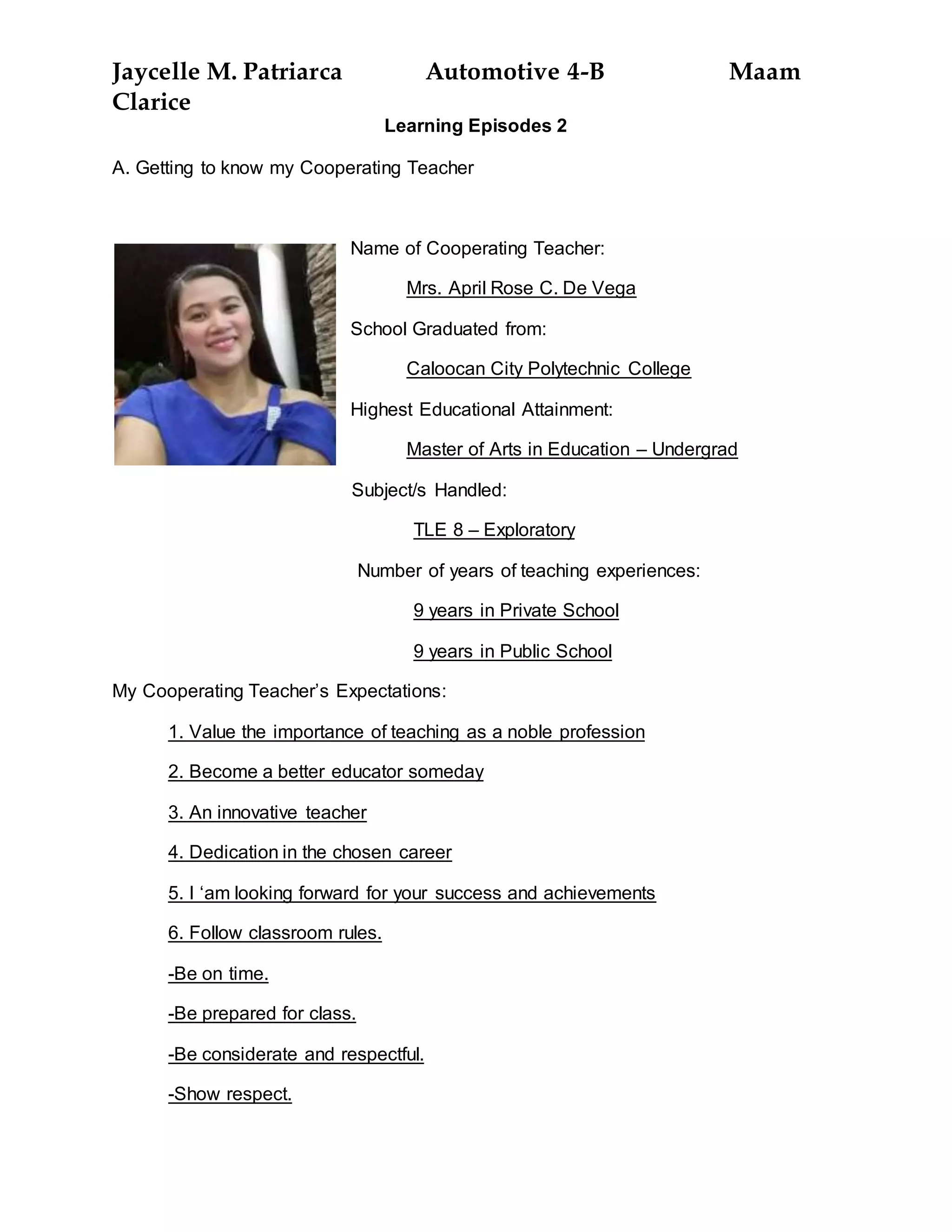 Learning-Episodes-2.docx | Free Download