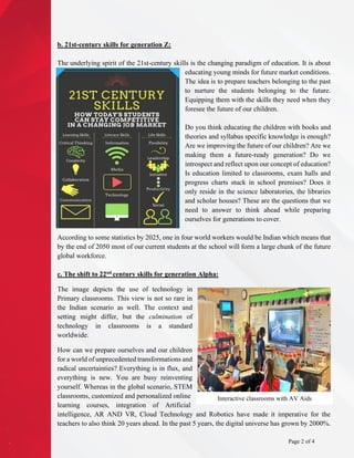 Learning for the 22nd century while Teaching in the 21st century | PDF ...