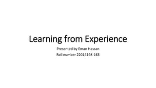Learning-from-Experience. leadership skills | PPTX | Executive ...