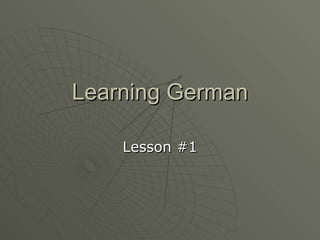 Learning German #1 | PPT