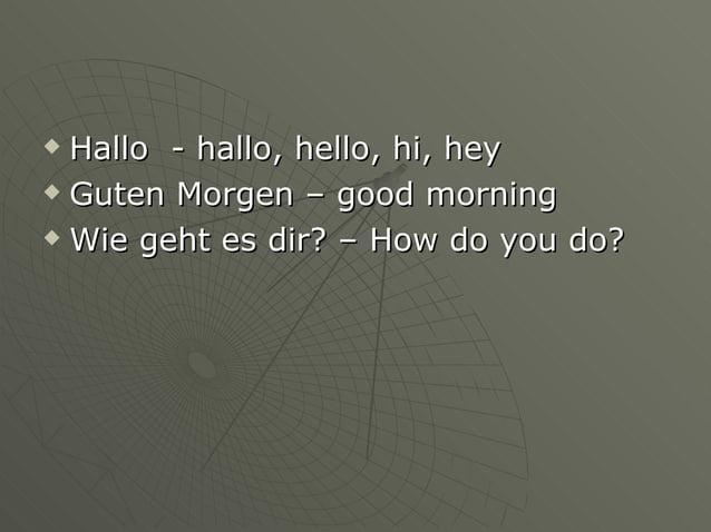 Learning German #1 | PPT