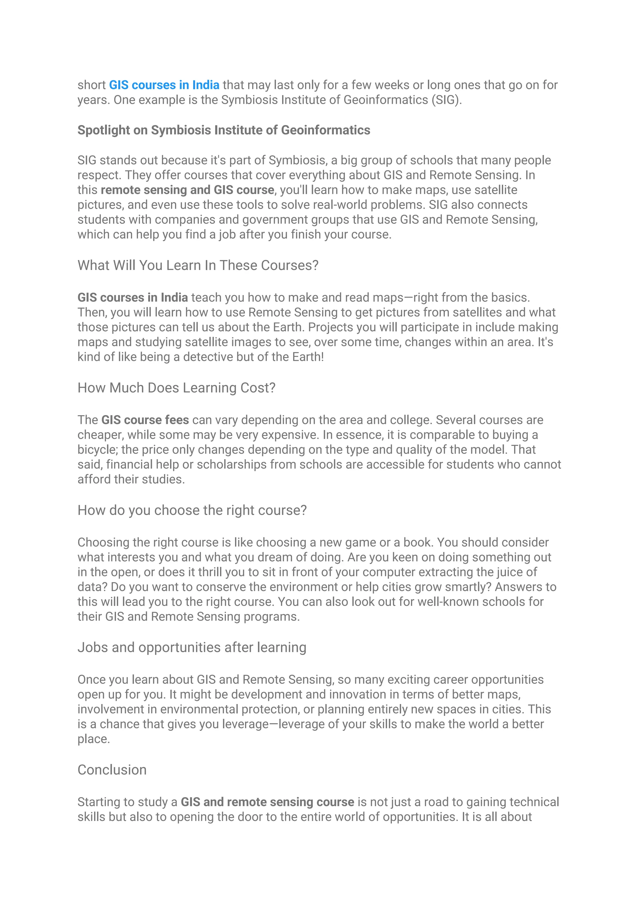 Step-by-Step Guide to Learning GIS in India | PDF