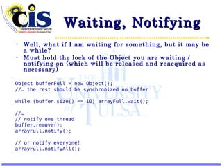 Learning Java 3 – Threads and Synchronization | PPT