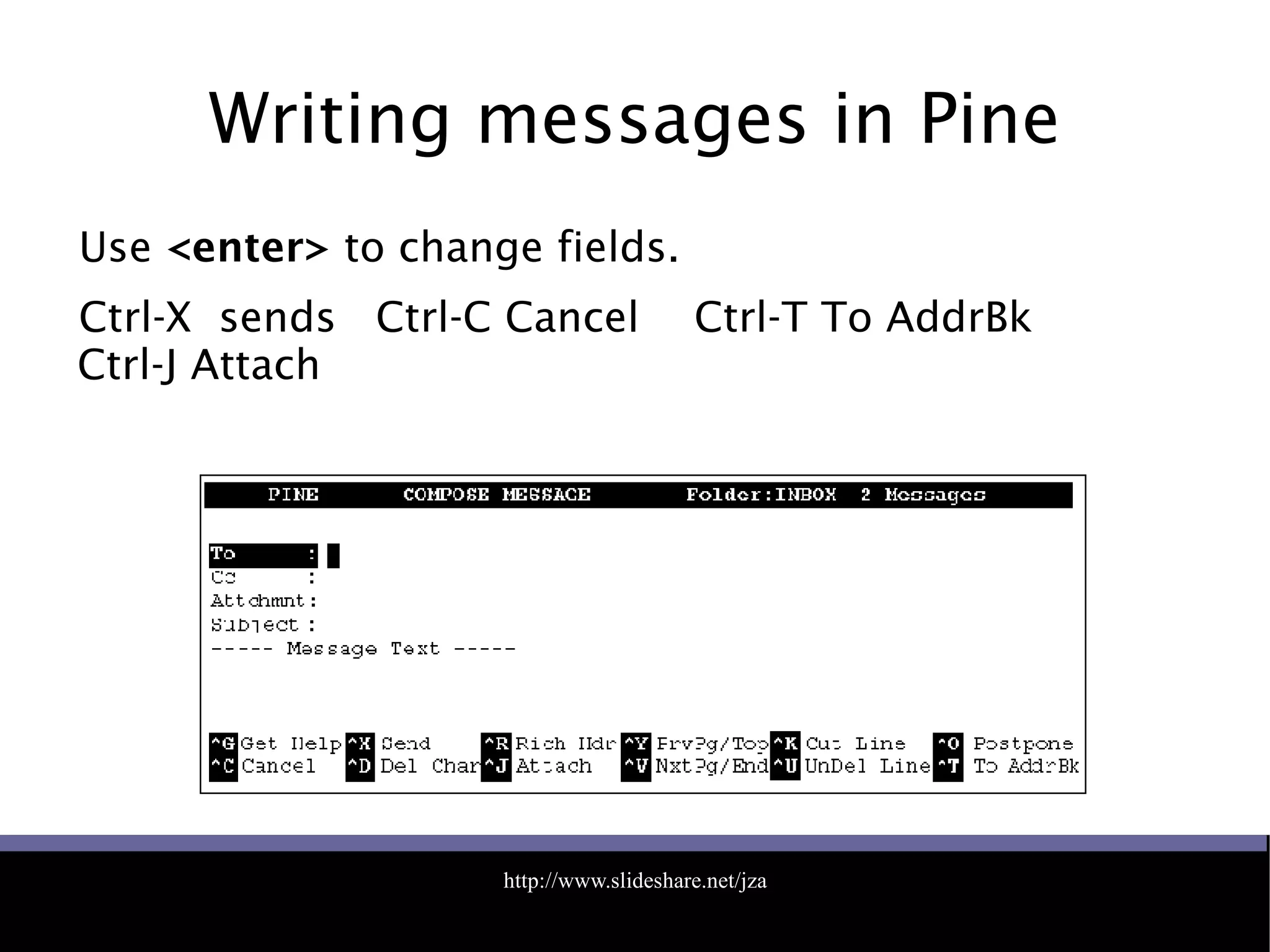 Learning Linux: Pine | ODP | Email | Internet
