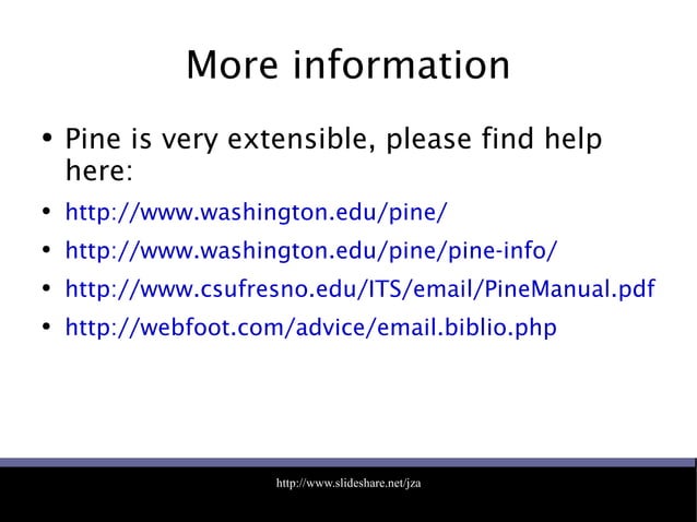 Learning Linux: Pine | ODP | Email | Internet