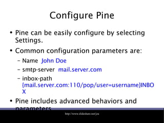 Learning Linux: Pine | ODP | Email | Internet