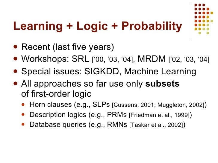 Learning, Logic, and Probability: a Unified View