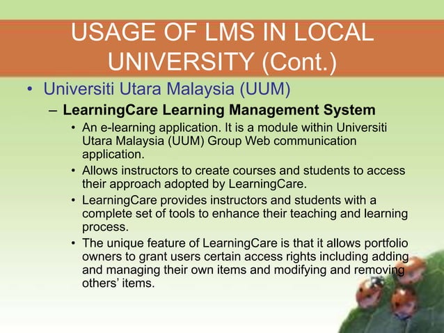 Learning Management System Lms These Slides Describe The Different Lms Ppt Ppt