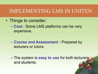 learning-management-system-lms. These slides describe the different LMS ...