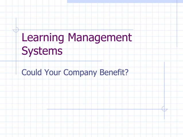 Learning Management Systems | PPT