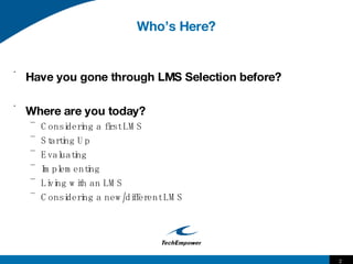 Learning Management Systems - Selecting an LMS | PPT