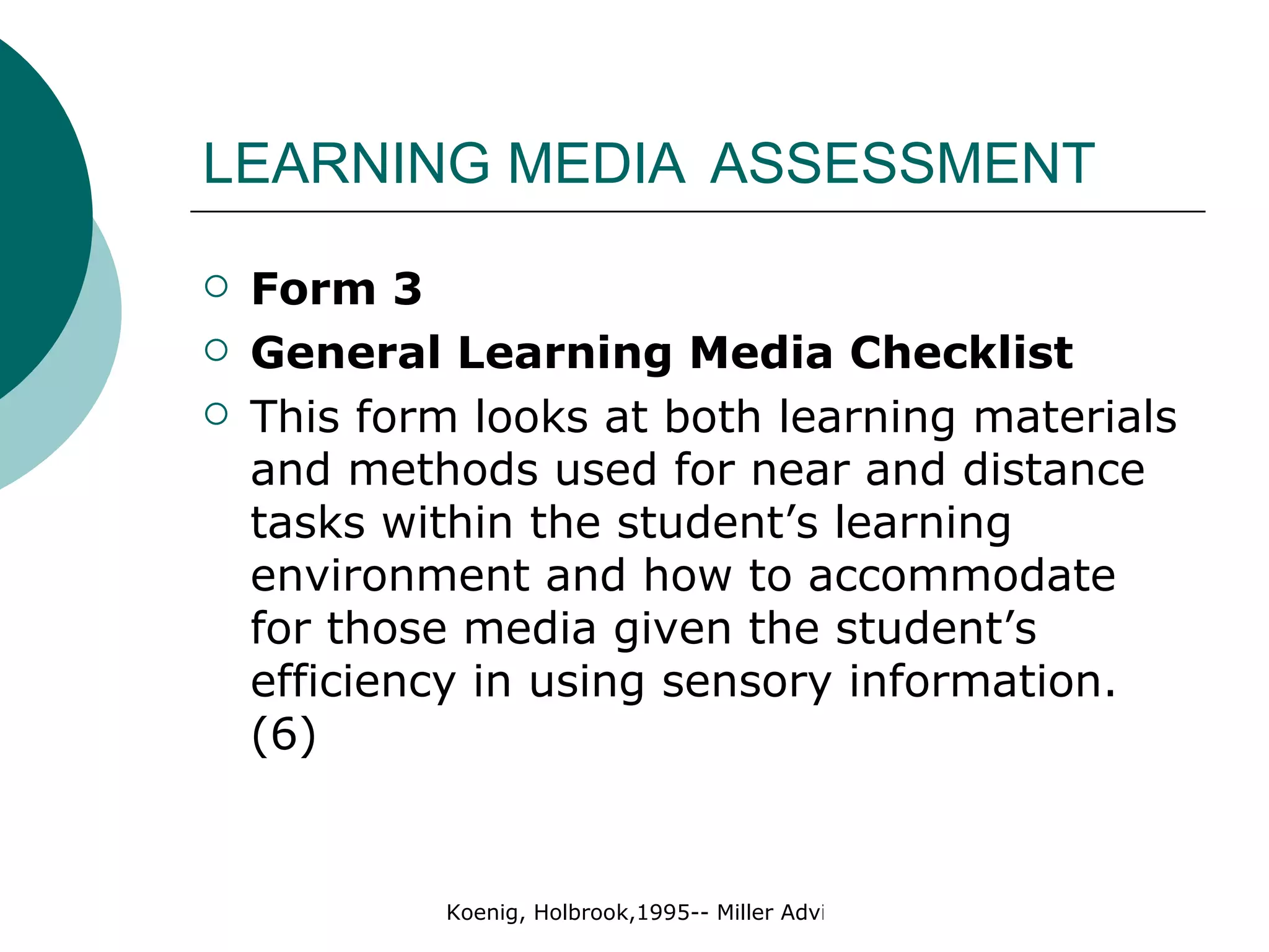 LEARNING MEDIA ASSESSMENT | PPT
