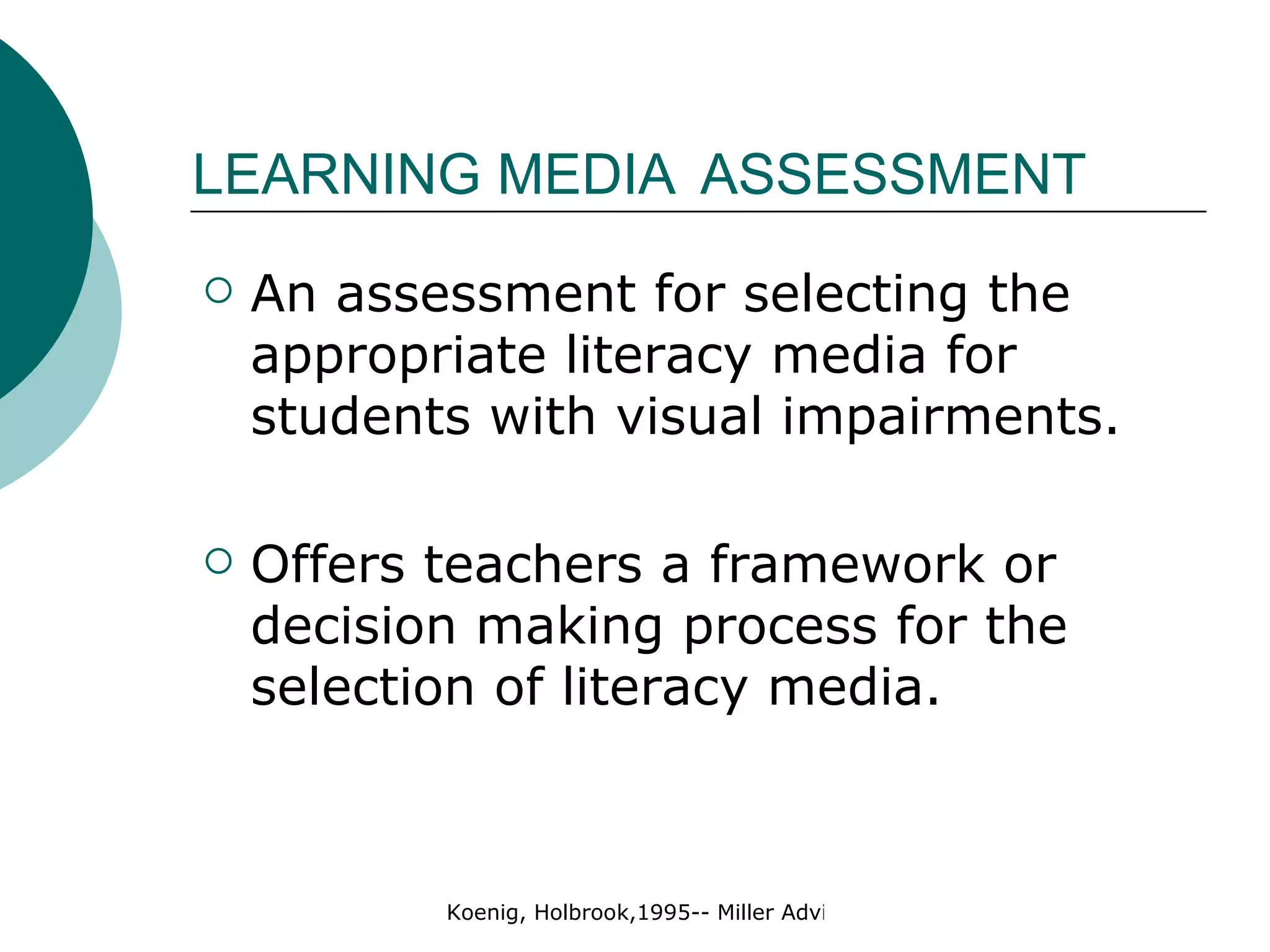 LEARNING MEDIA ASSESSMENT | PPT
