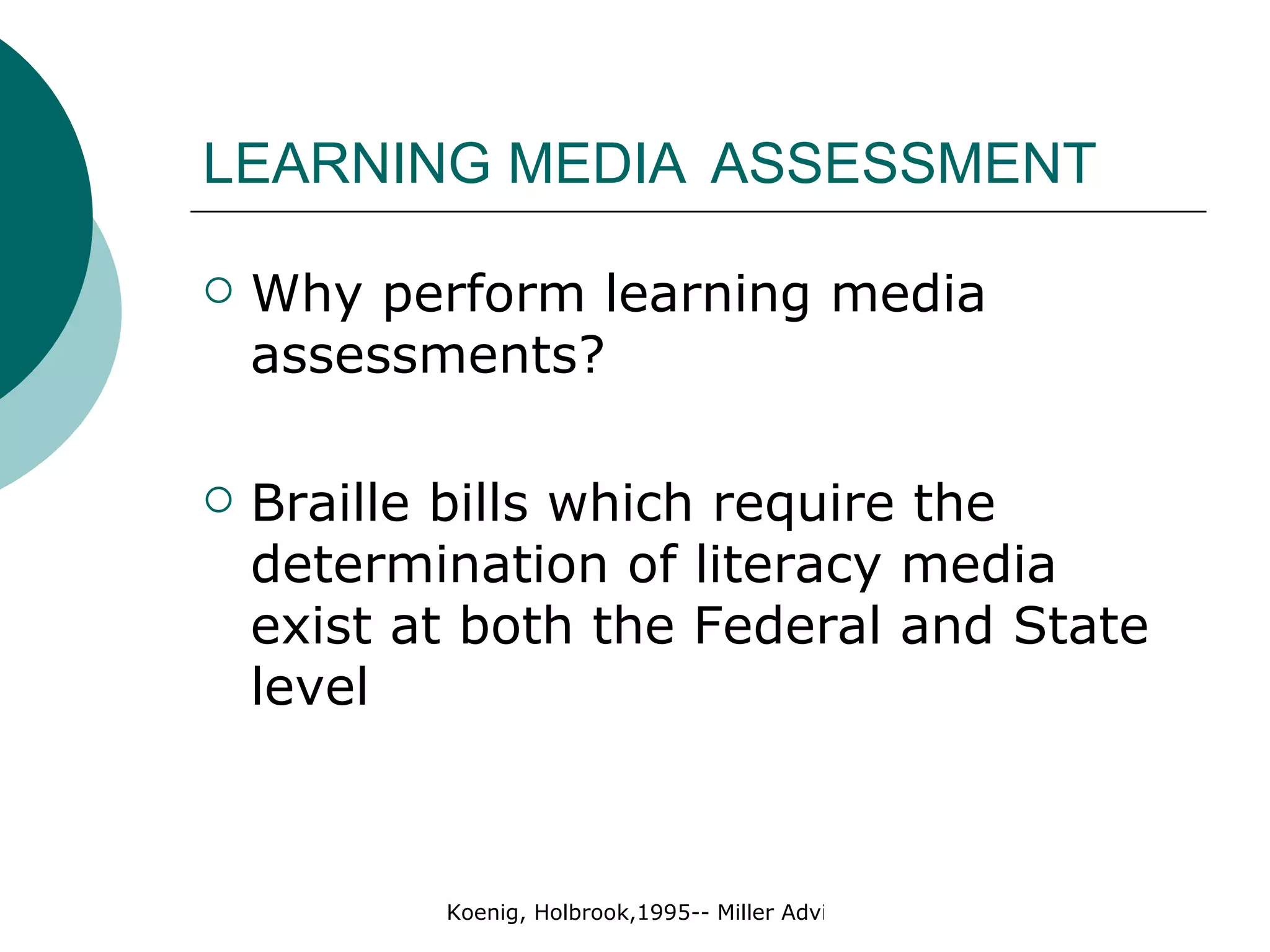 LEARNING MEDIA ASSESSMENT | PPT