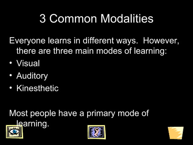 Learning Modalities | PPT | Primary Education | Education