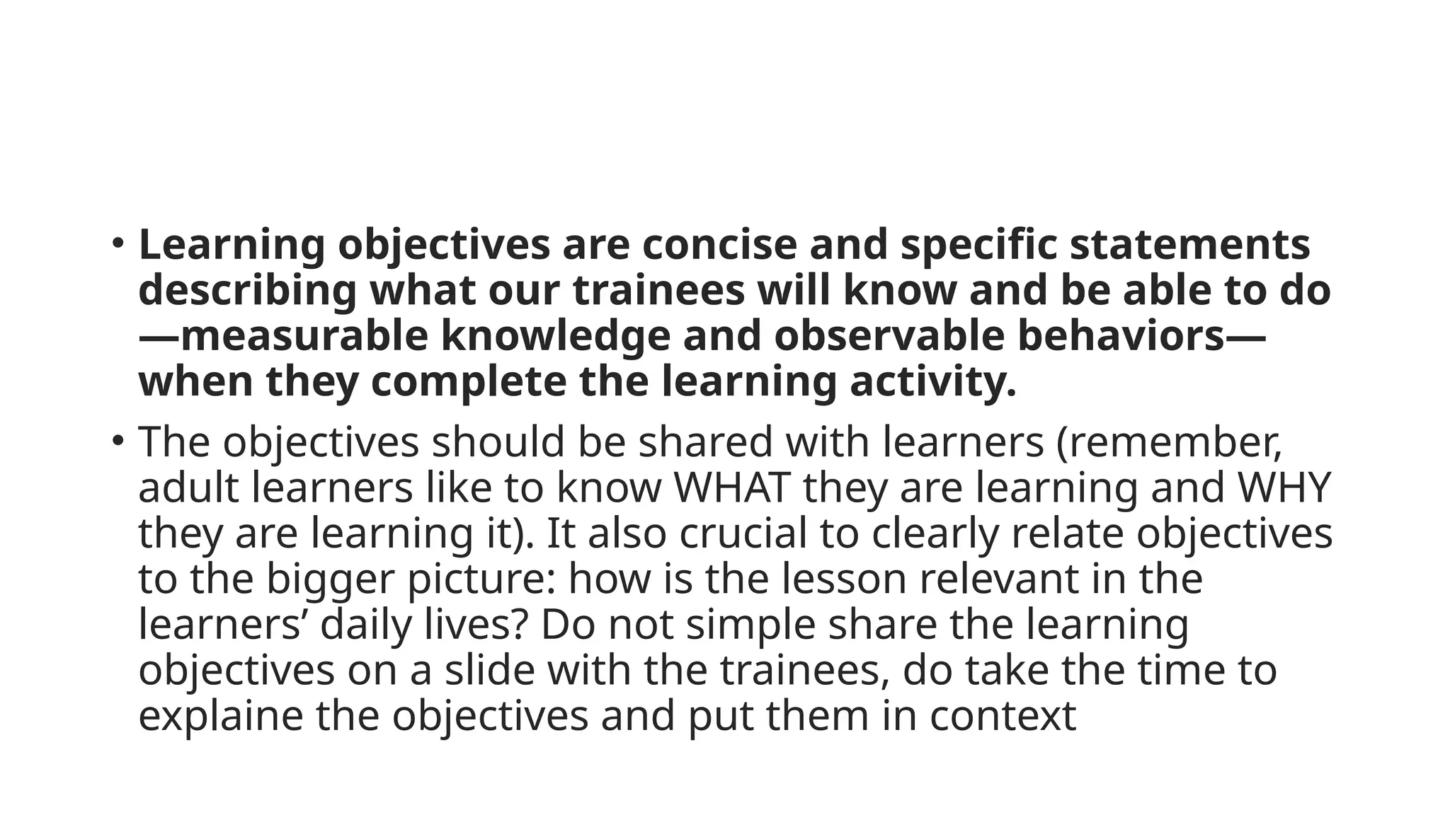 Learning-objectives for cooperative learners | PPTX