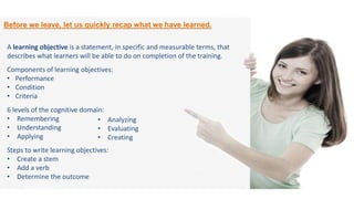 Fundamentals of Learning Objectives | PPT