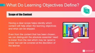 The Importance of Learning Objectives in eLearning - CommLabIndia | PPT