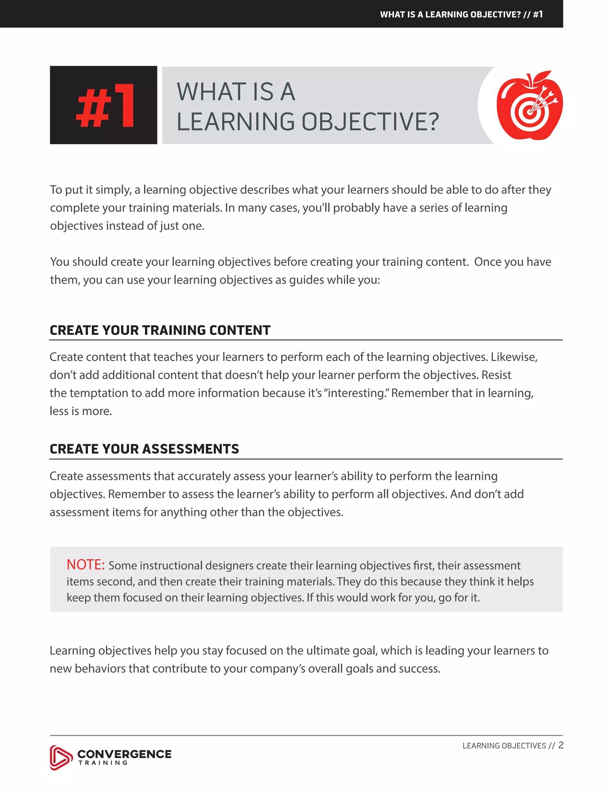 Learning objectives-web | PDF