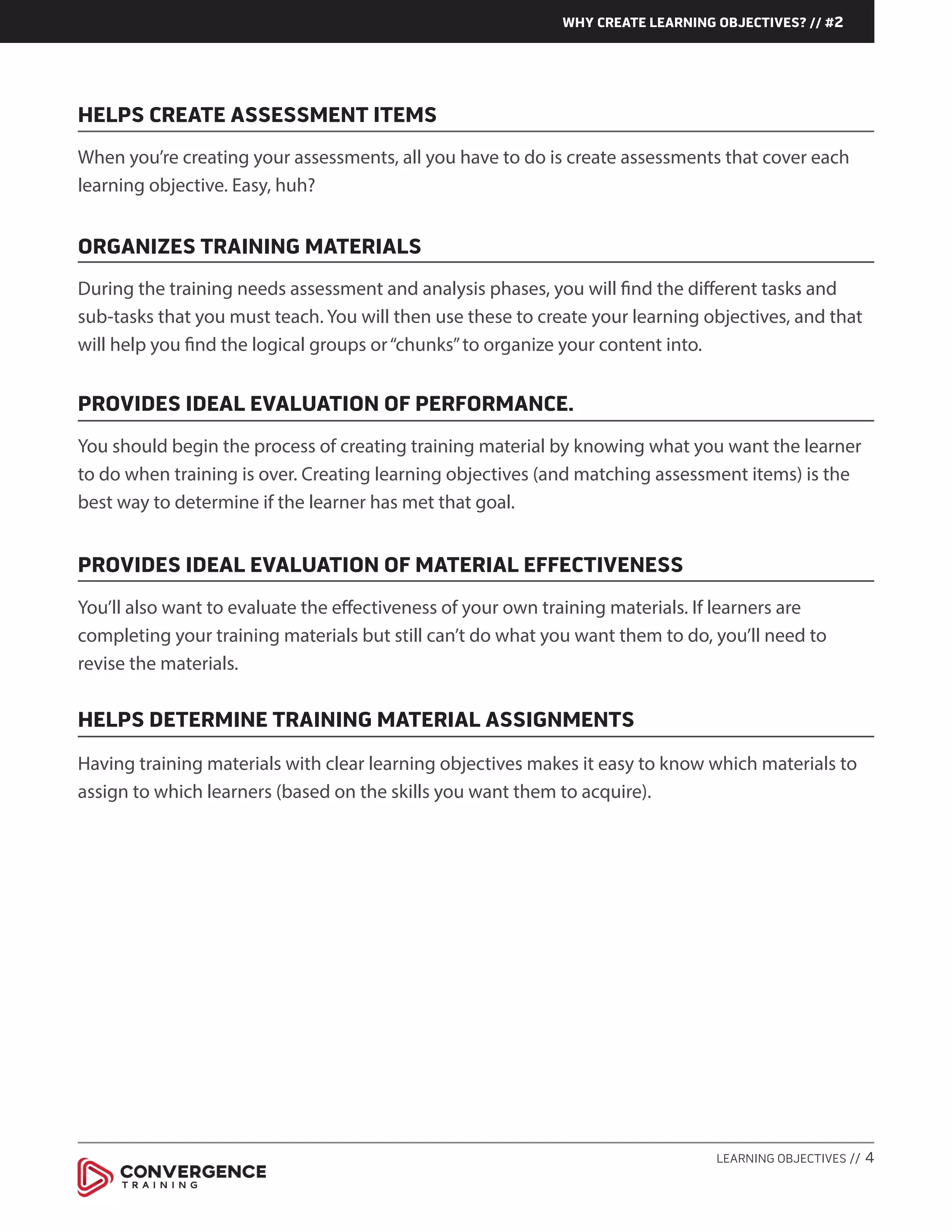 Learning Objectives Web Pdf