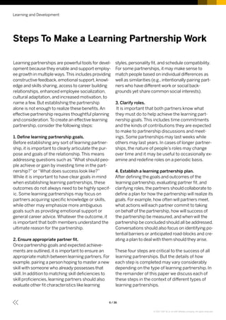 Learning Partnerships in Organizations | PDF