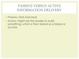Learning passive versus active | PPT