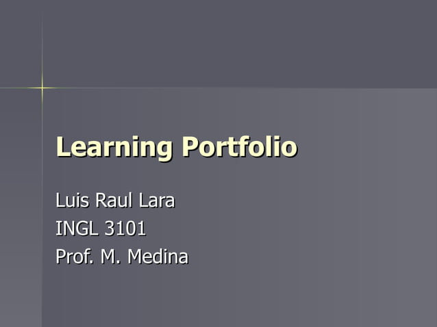 Learning Portfolio | PPT