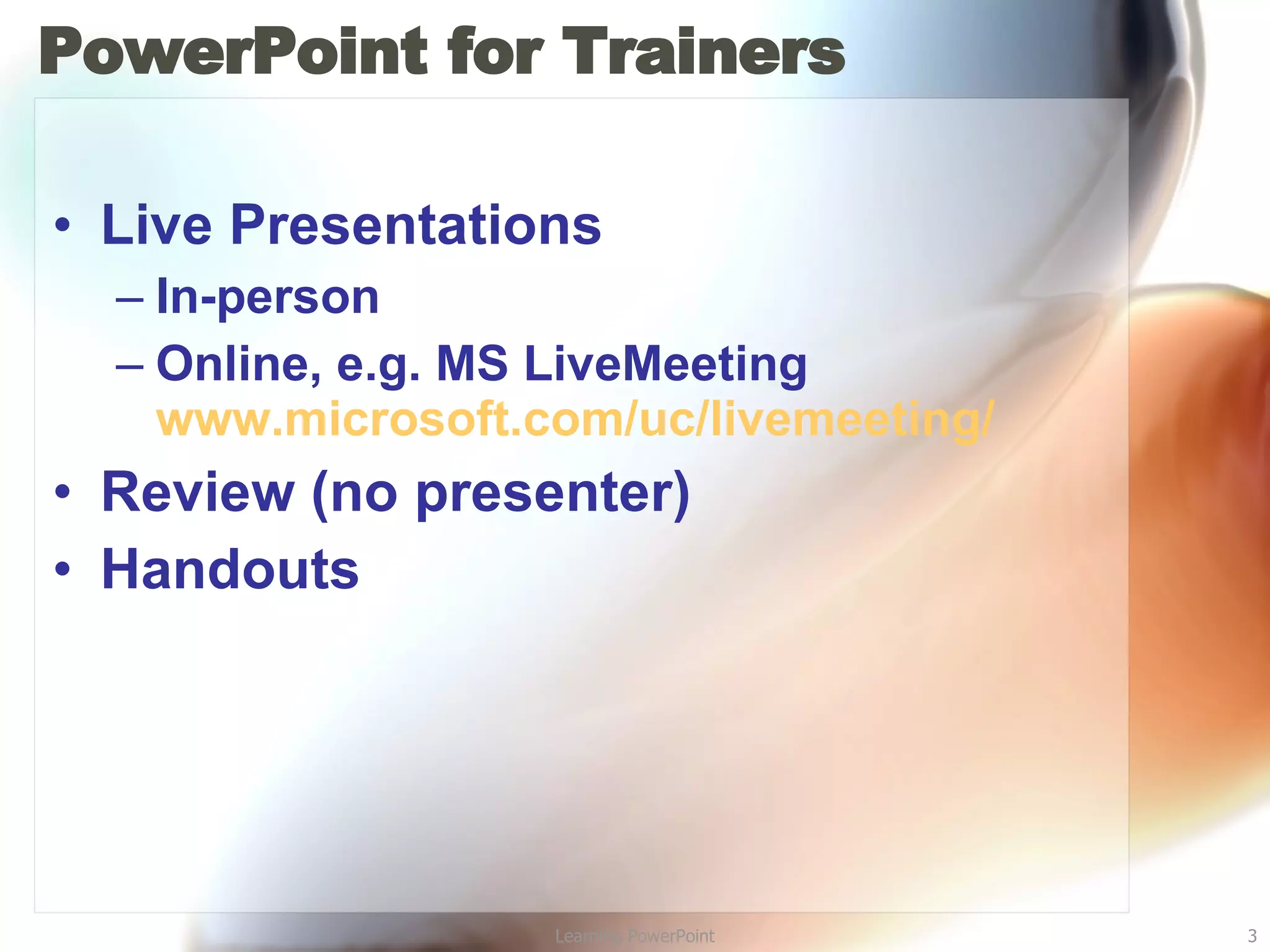 Learning Power Point | PPT