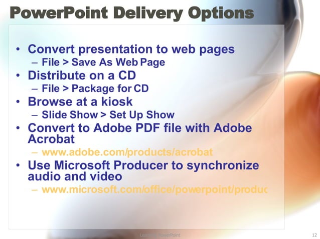 Learning Power Point | PPT