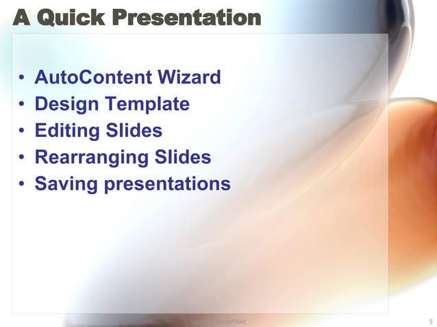 Learning Power Point | PPT