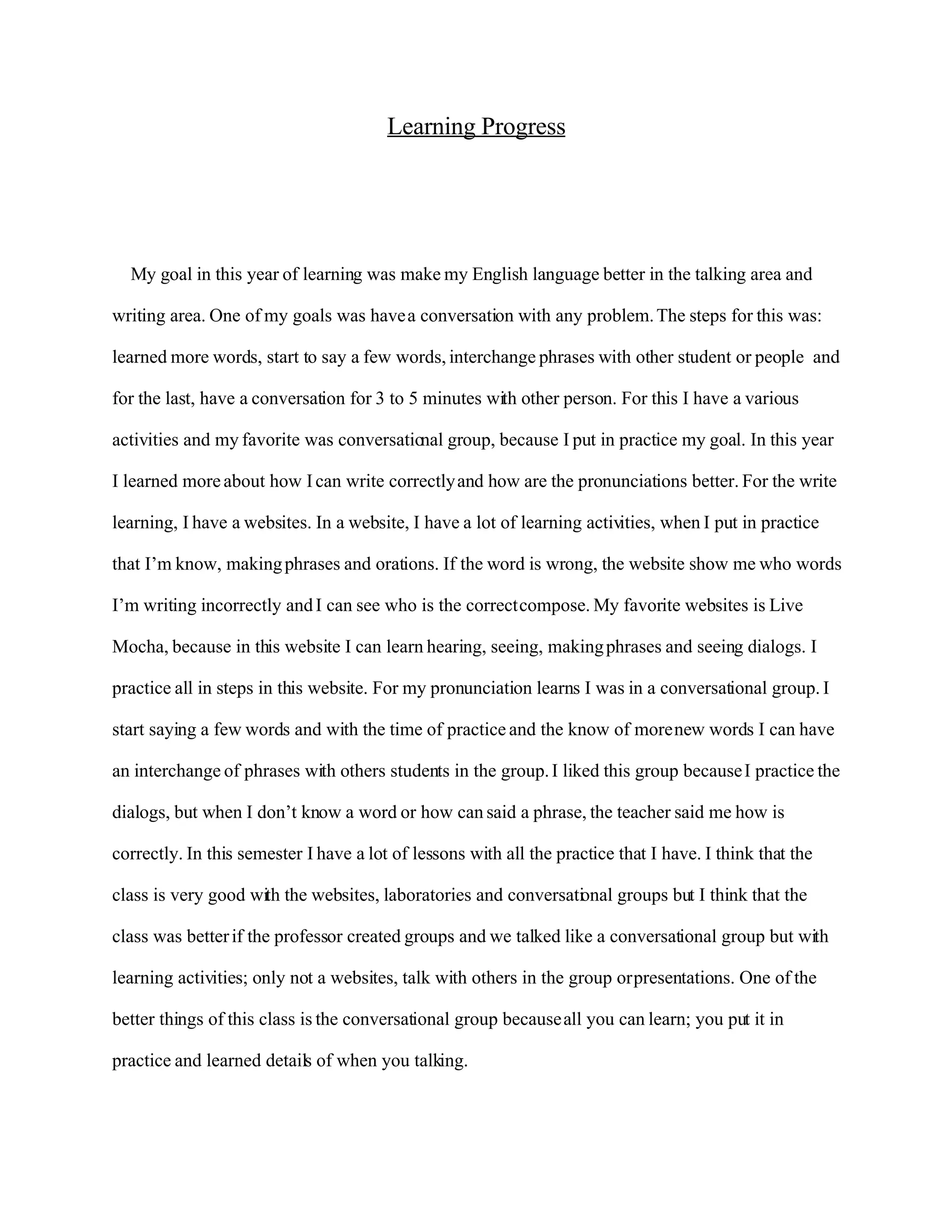 Learning Progres | PPT