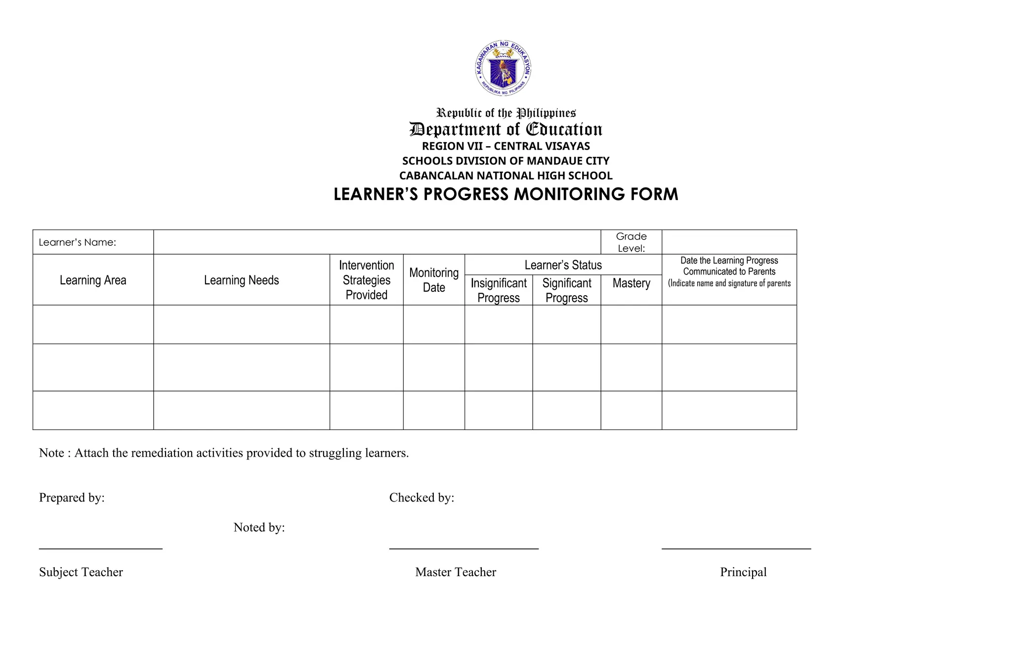 Learning-progress-checklist-for students.docx