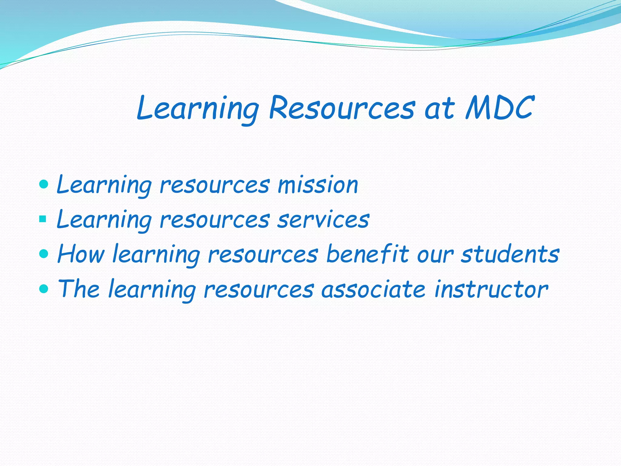 Learning resources | PPTX