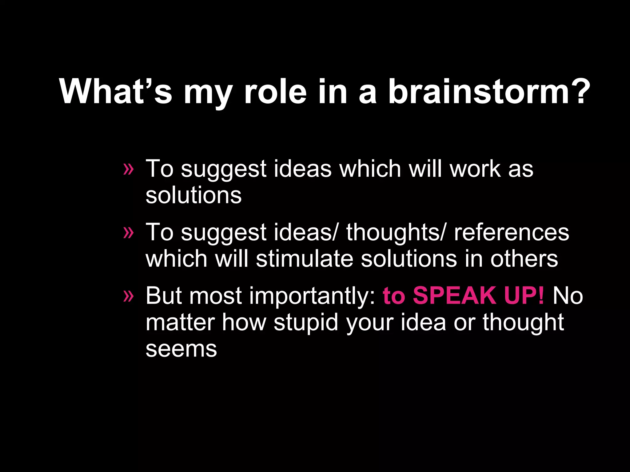 Learning Session: Brainstorming 101 | PPT