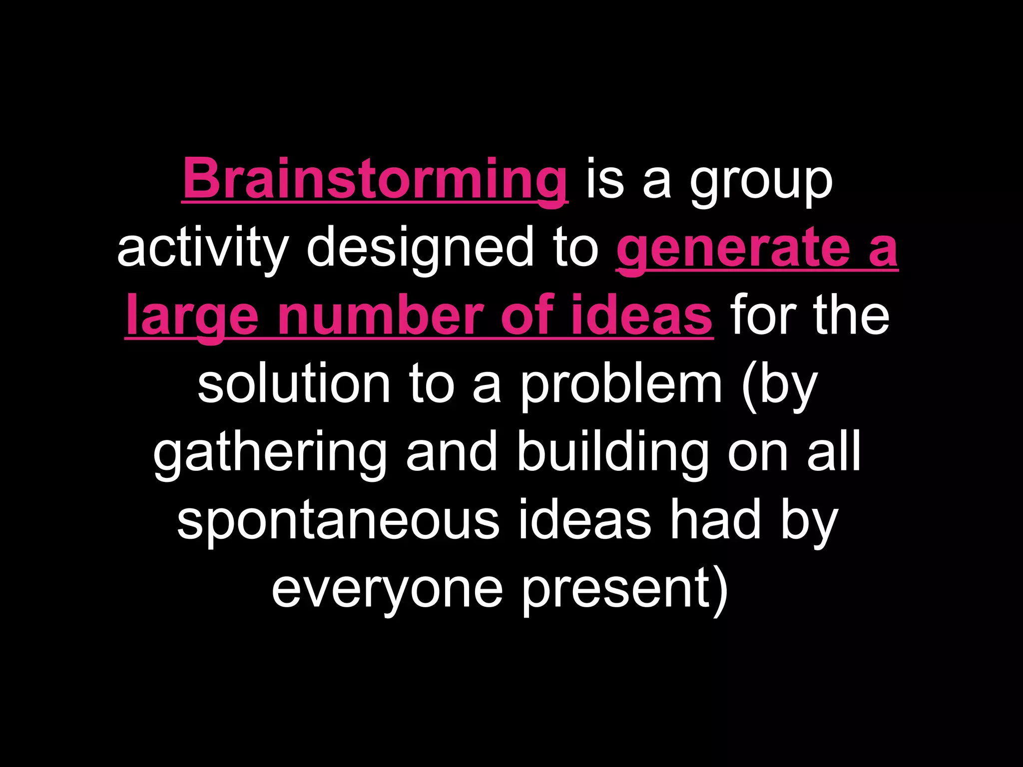 Learning Session: Brainstorming 101 | PPT