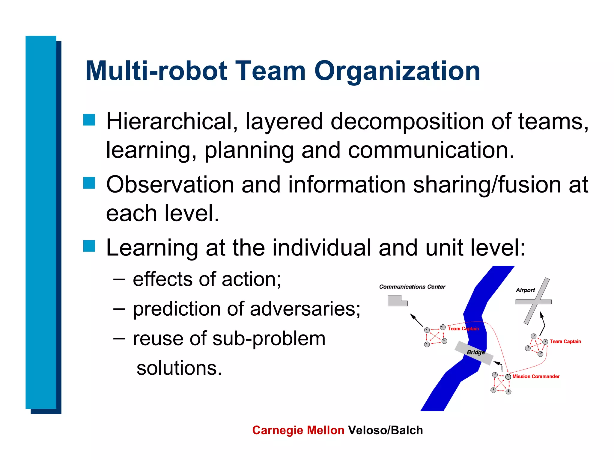 Learning Structure, Reusability And Real Time Modeling In Teams Of Autonomous Robots | PPT