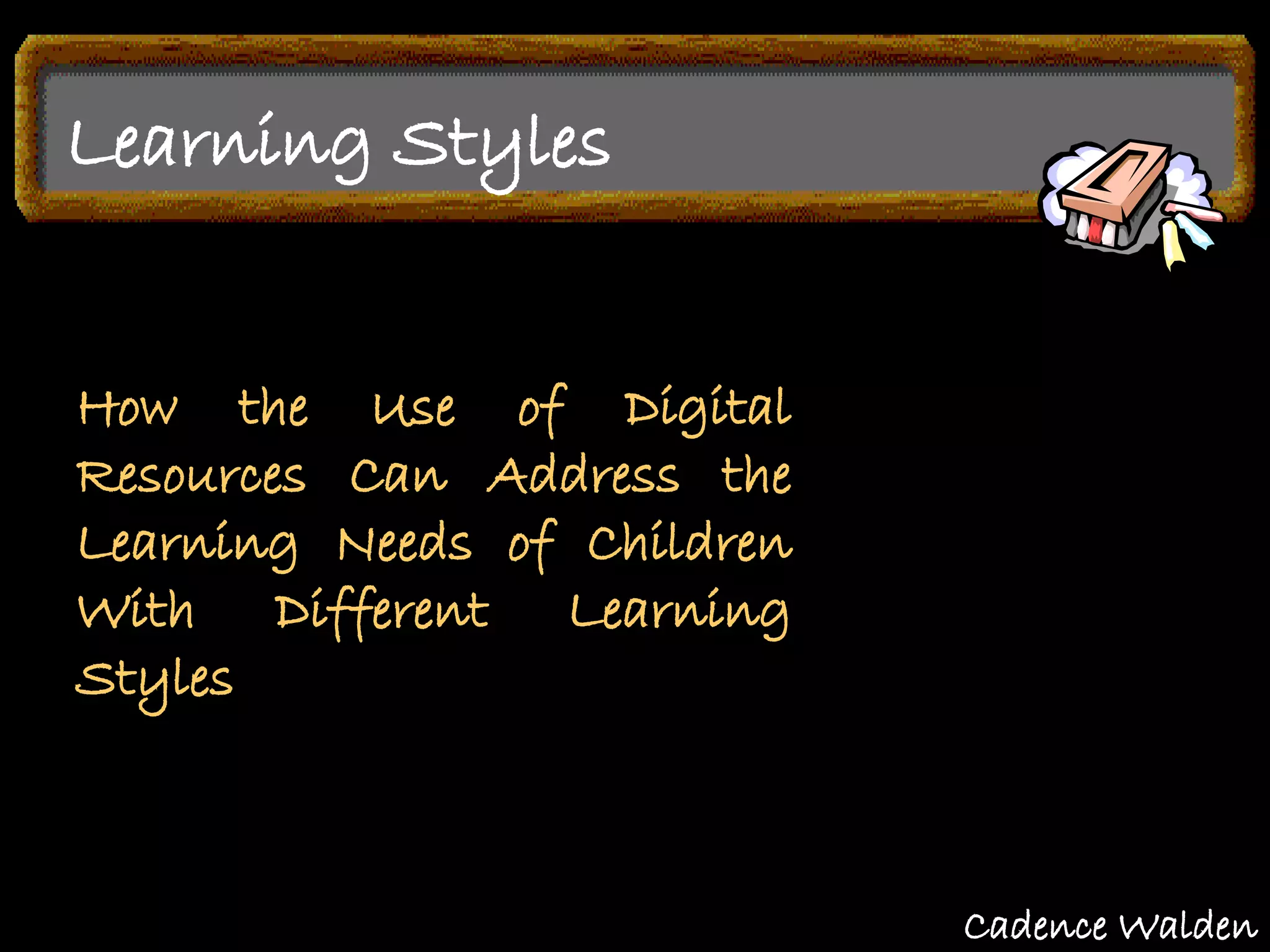 Learning Styles Essay Cascade | PPT
