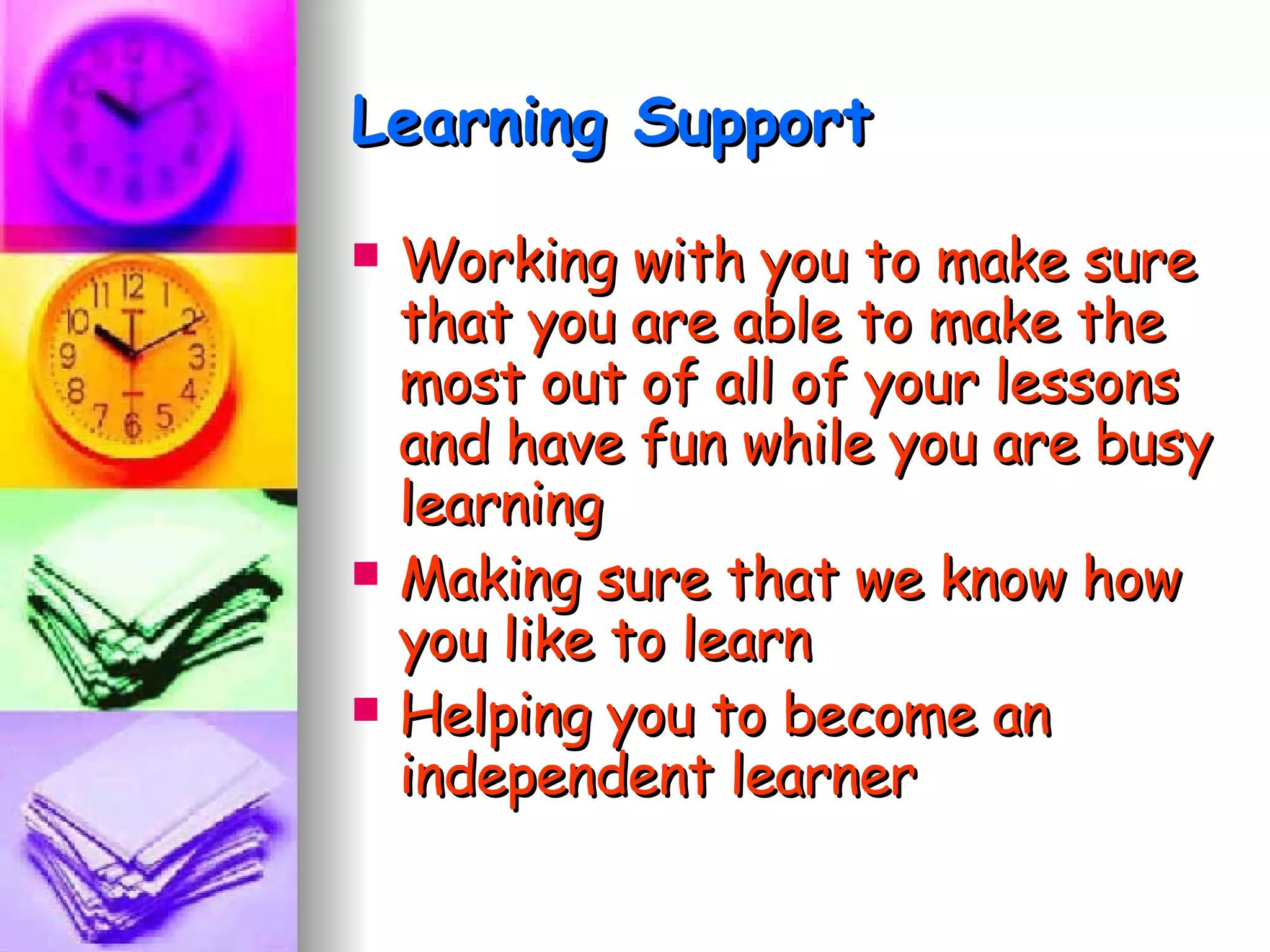 Learning Support | PPT