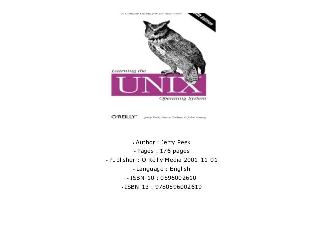 Learning the Unix Operating System: A Concise Guide for the New User ...