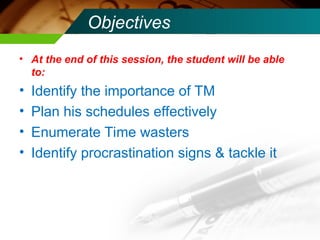 Learning-Time Management for Students .ppt