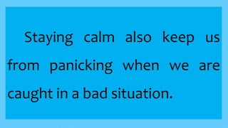 Learning To Be Calm | PPTX