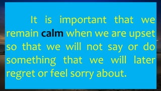 Learning To Be Calm | PPTX