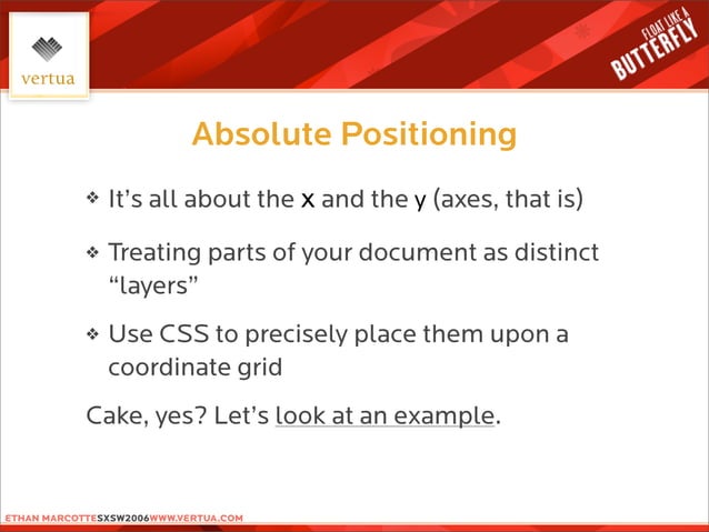 Learning to love absolute CSS positioning... | PPT