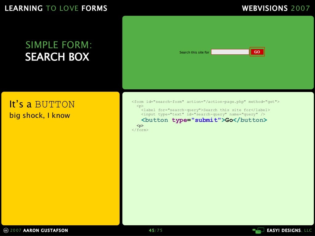 Learning To Love Forms (WebVisions '07)