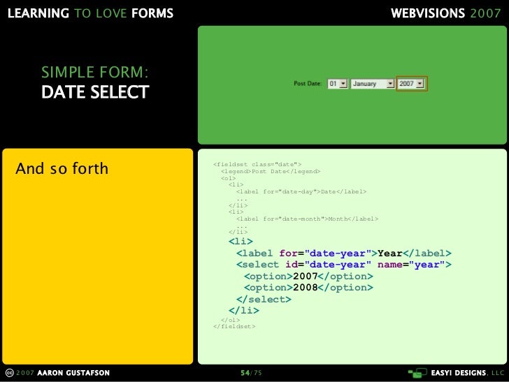 Learning To Love Forms (WebVisions '07)