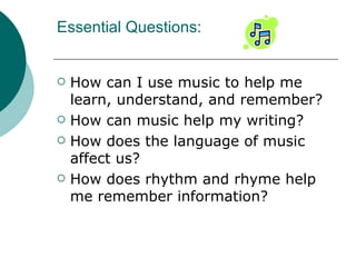 Learning Vocabulary Through Music | PPT