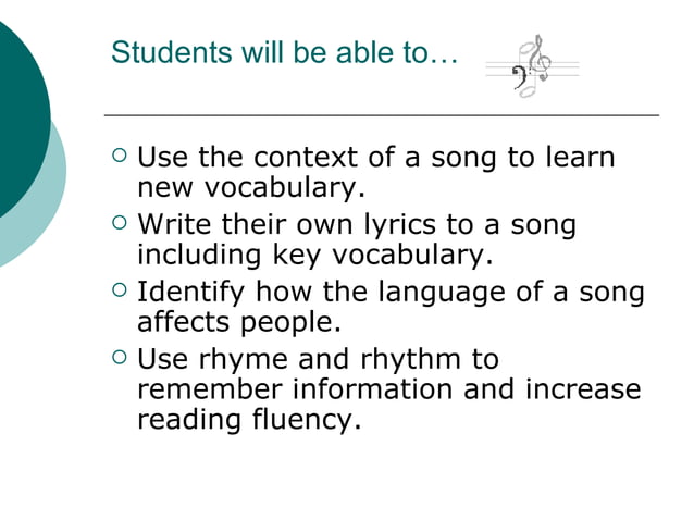 Learning Vocabulary Through Music | PPT | Children\'s Music | Music