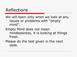 Learning with an Open Mind | PPT