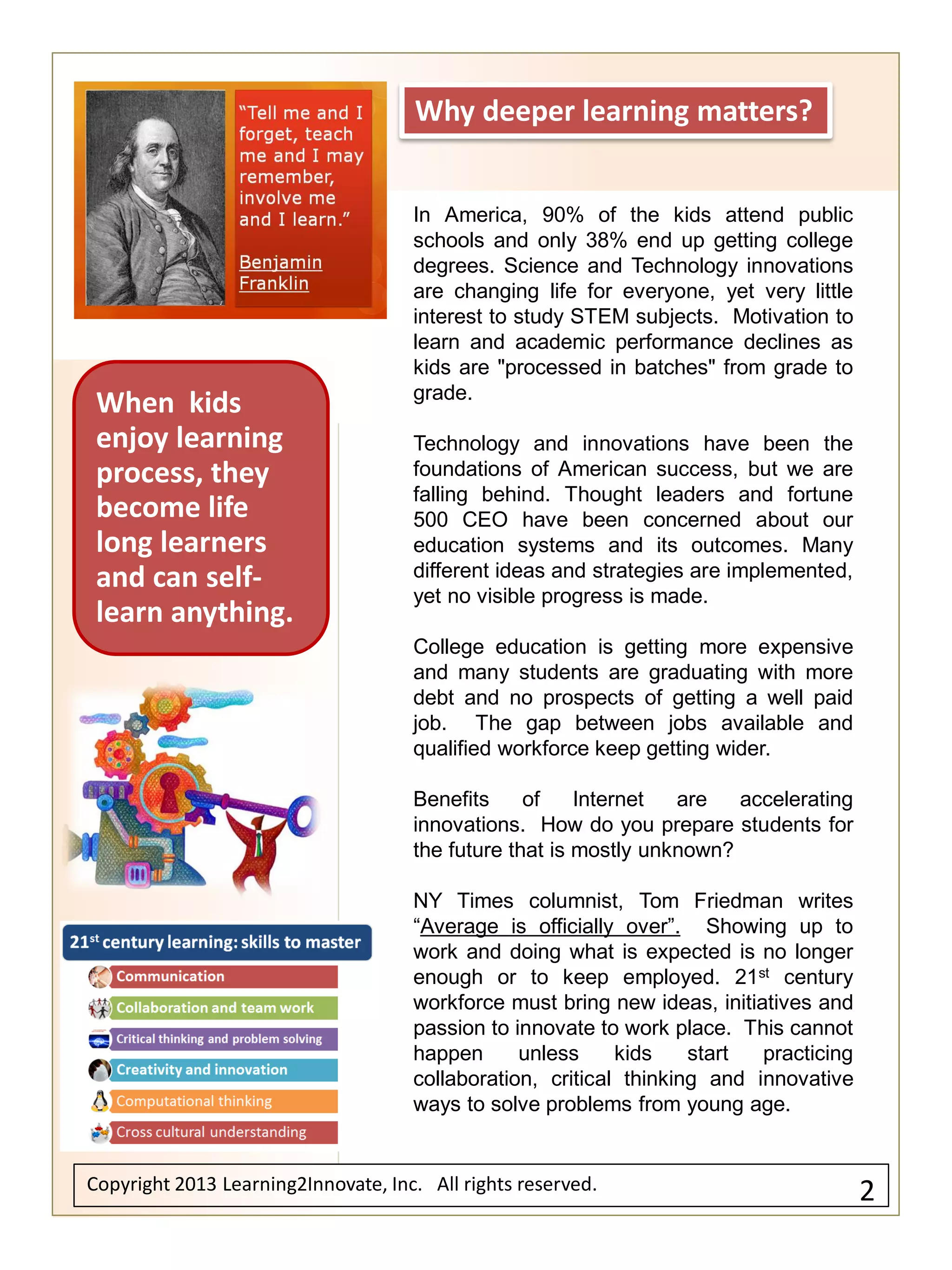 Learning2innovate - Program details | PDF